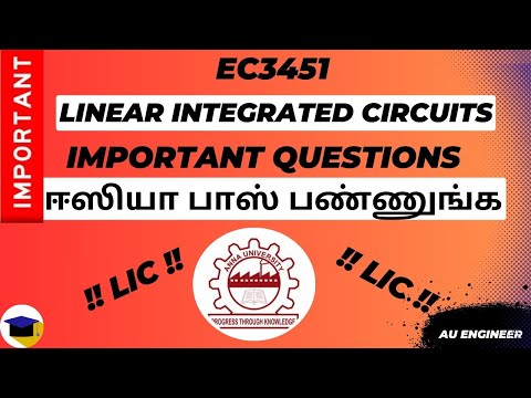 Anna University_ Linear Integrated Circuits(EC3451) _ Important Questions