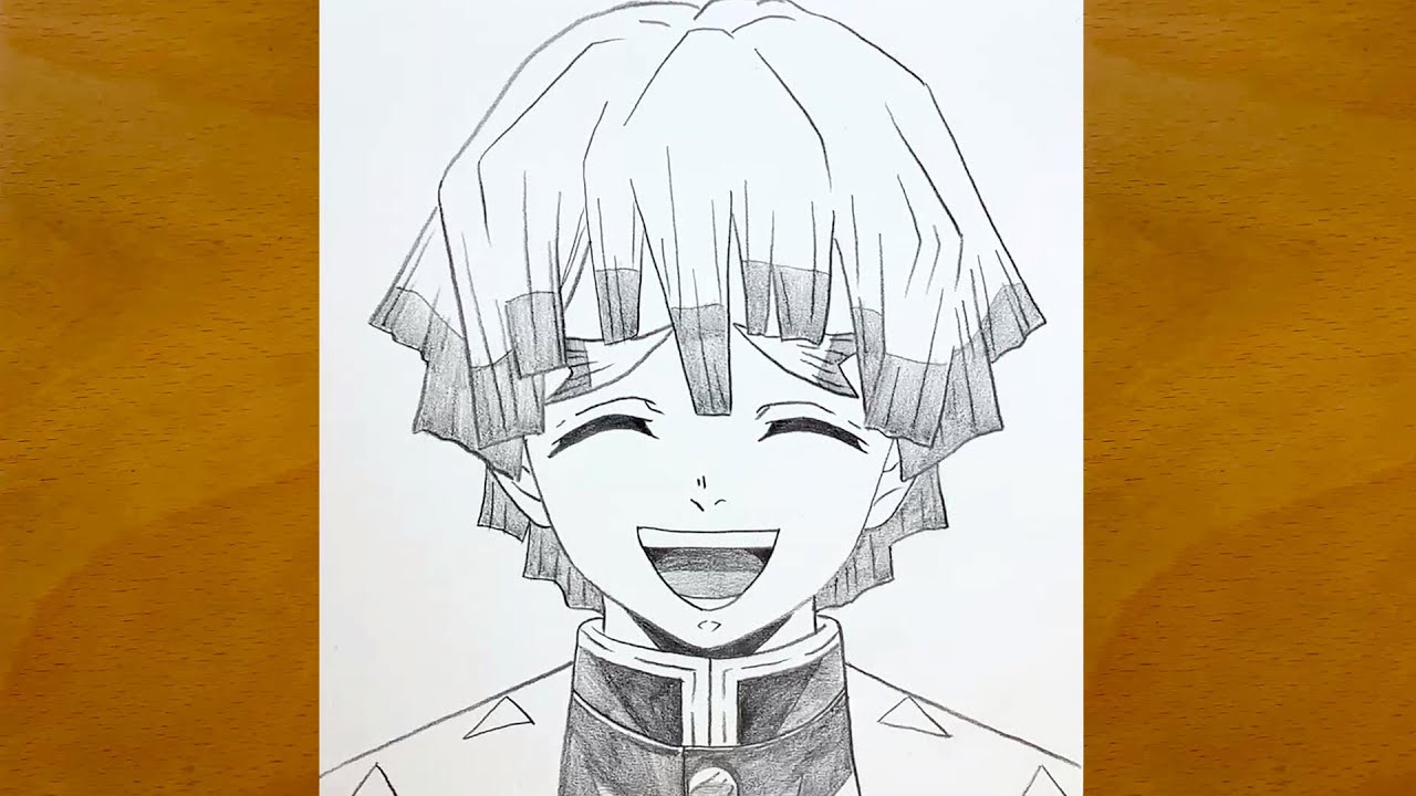How to draw Zenitsu Agatsuma from Demon Slayer | Anime drawing videos for beginners | Anime drawing