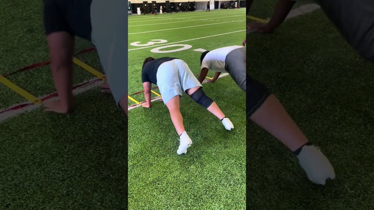 Offensive Line Pre Practice Ladders - Upper Body In and Outs