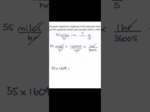 convert mph to m/s