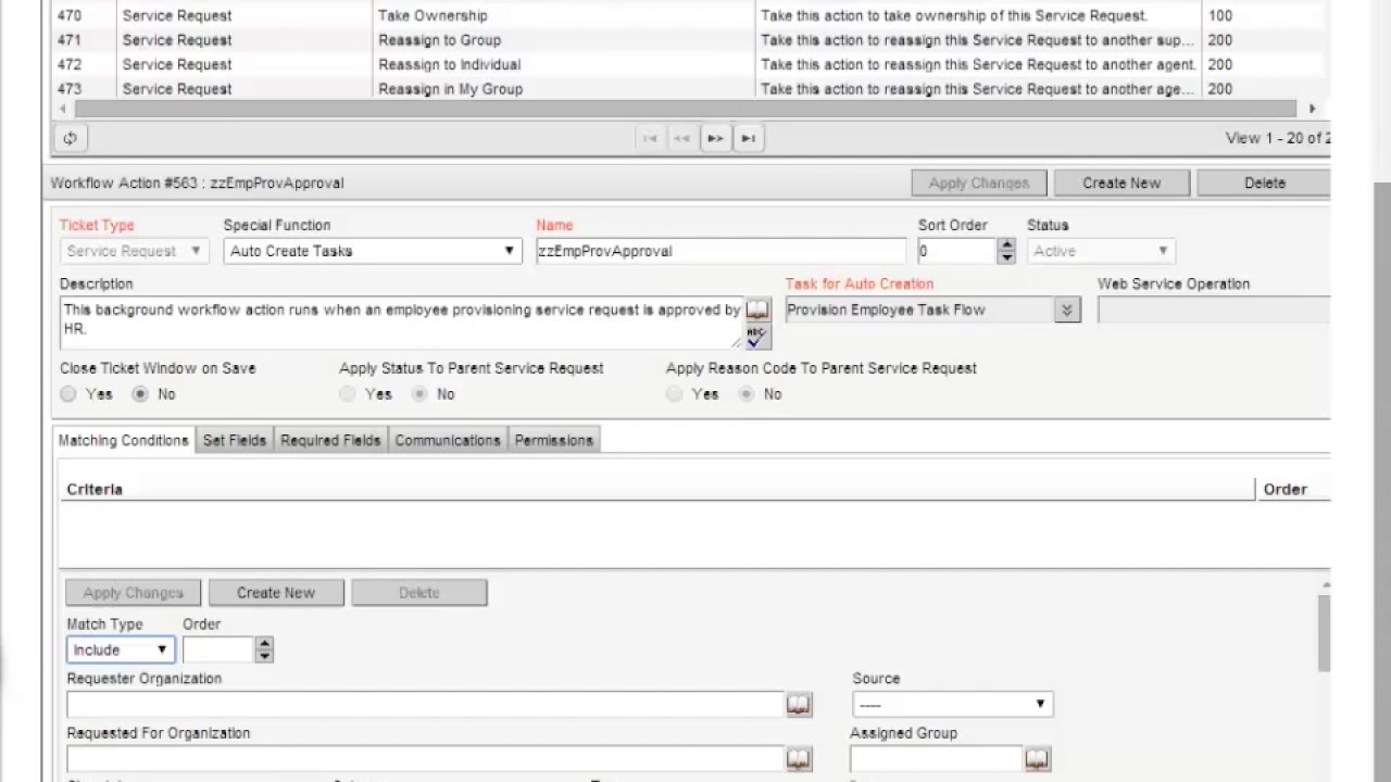 Create a Background Workflow Action to Start a Task Flow