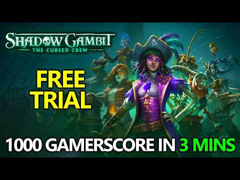 Shadow Gambit - 1000 Gamerscore in 3 Minutes (Dev Menu) on FREE Trial - 100% Achievement Walkthrough