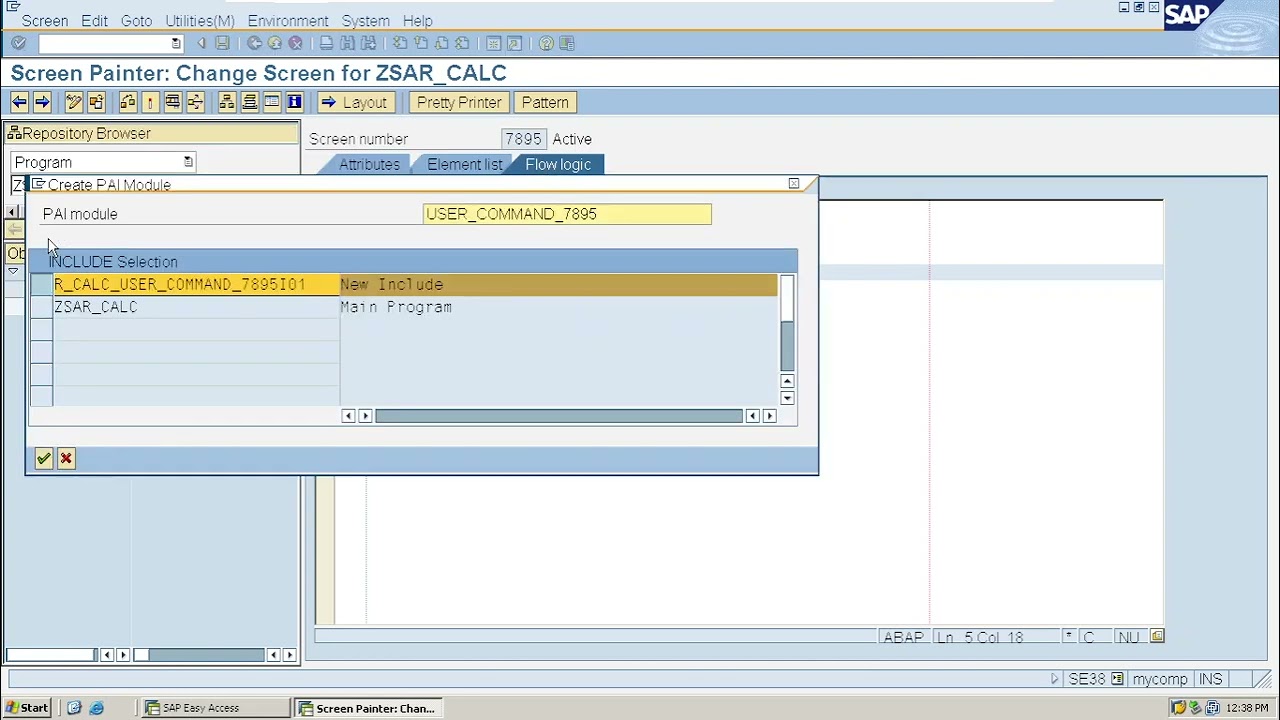 Module Pool Programming (Calculator)