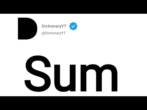 Sum Meaning in English