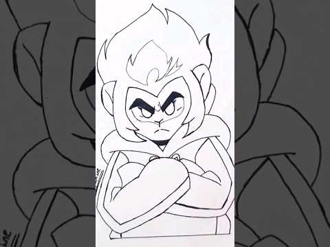 drawing sun wukong from Monkie Kid | monkey king #drawing #monkiekid #sunwukong #macaque #sketch