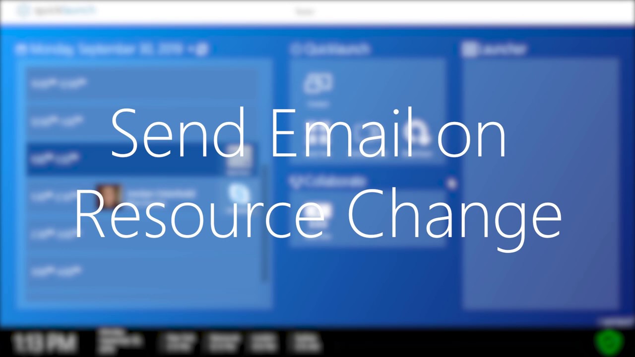 Send Email on Resource Change in Quicklaunch