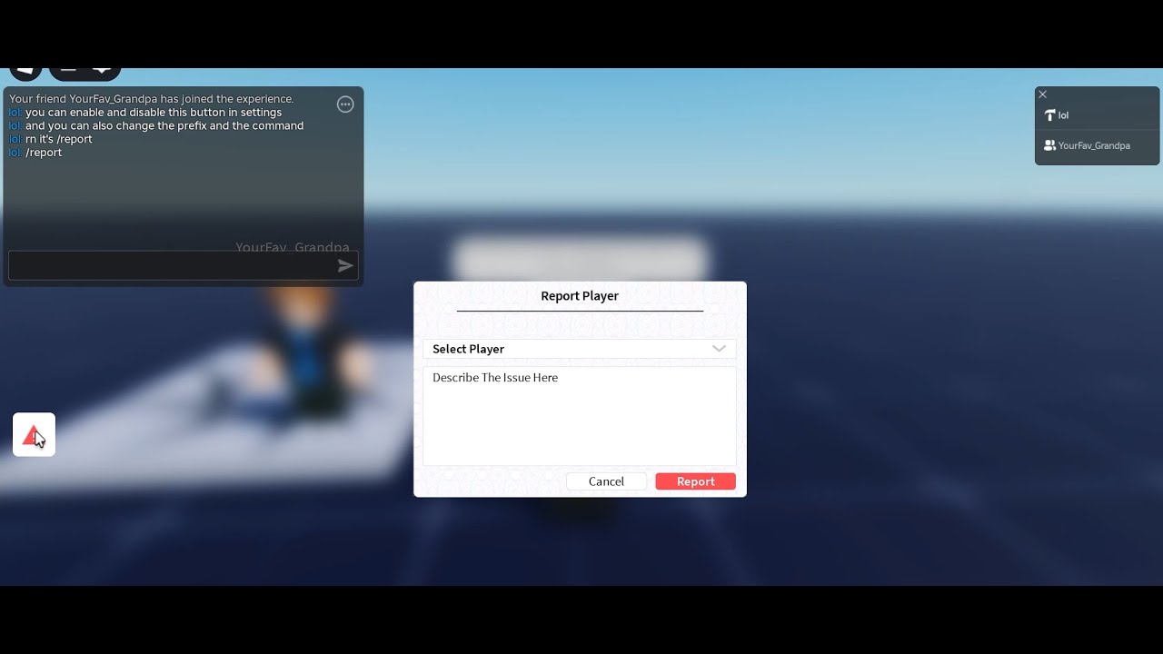 AVN Reporting System Showcase - Roblox Studio