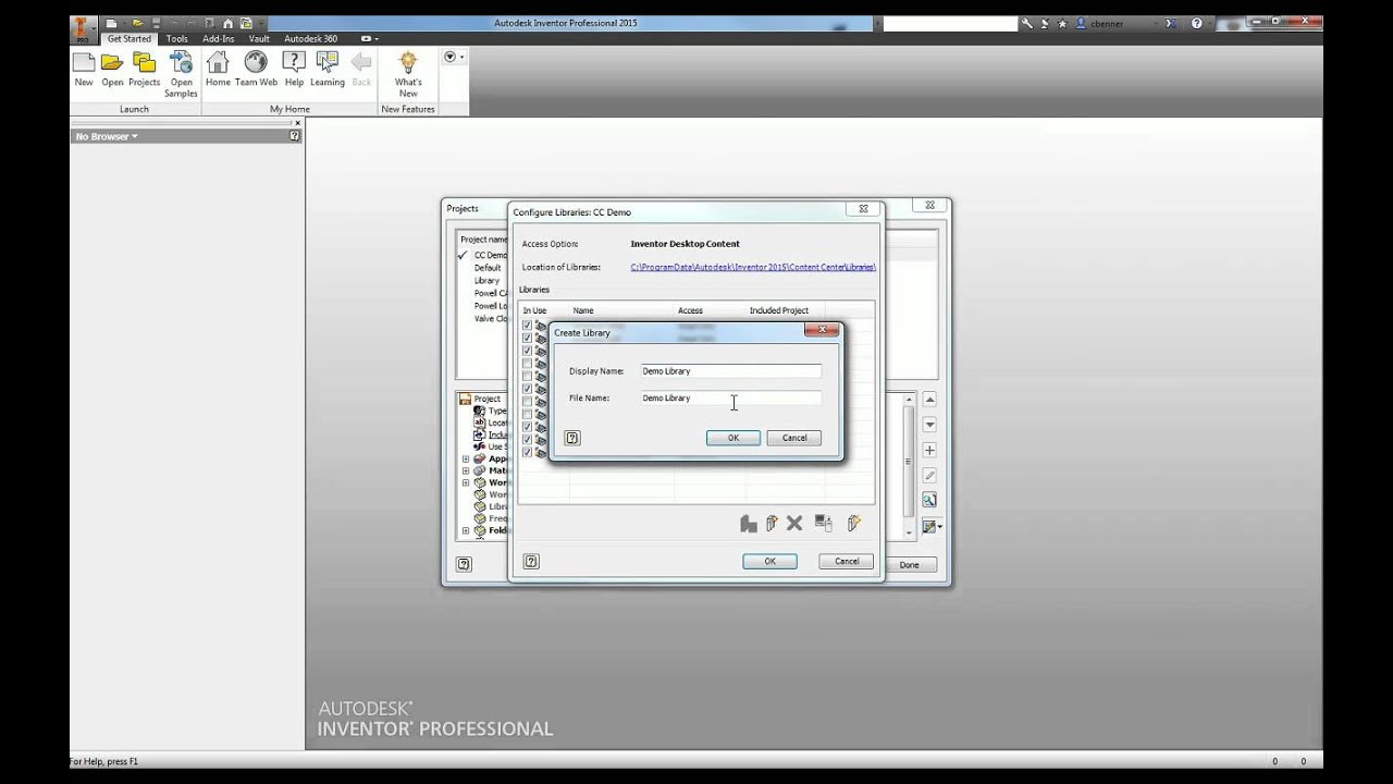Configure Content Center Libraries
