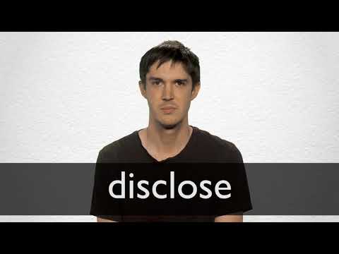 DISCLOSE definition in American English | Collins English Dictionary