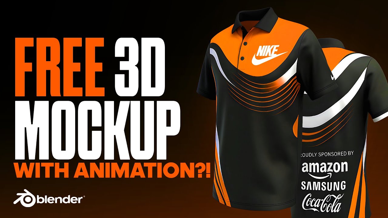 FREE 3D Polo Shirt Mockup | Blender3D Tutorial