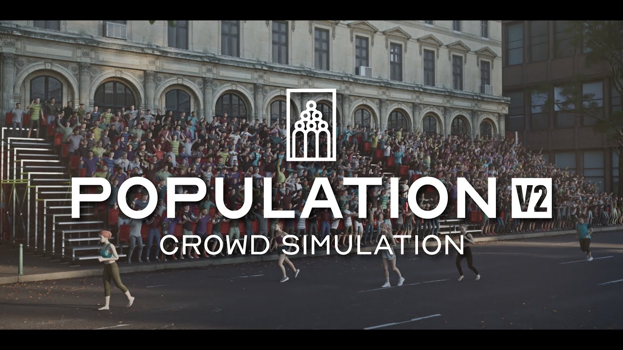 Population V2 - Crowd simulation Addon for Blender Demo