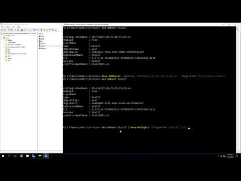 Use PowerShell - Move users and computers from one OU to another