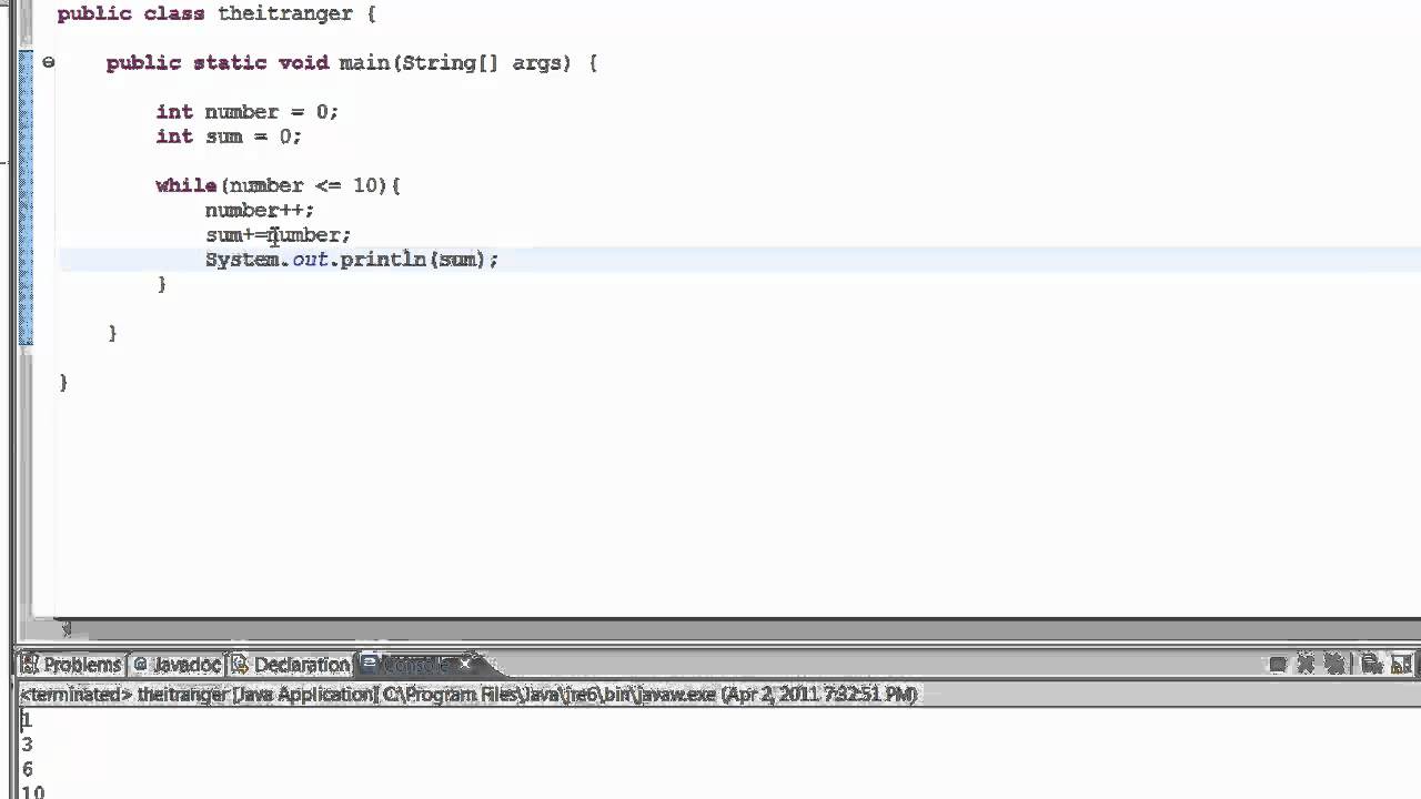 14TH Java Tutorial - while-Loop Statement