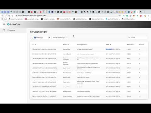 Vue data table (reusable component) overview