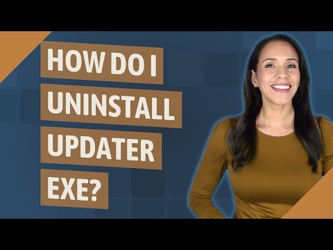 How do I uninstall Updater Exe?