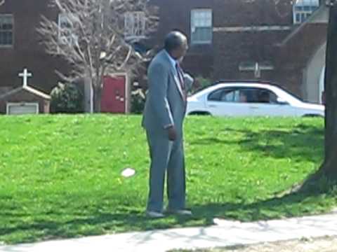 Old Black Man Dancing to rock music on Easter
