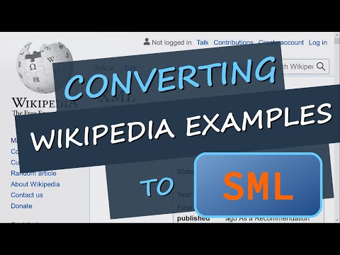 Converting Wikipedia Examples to SML - The Simple Markup Language