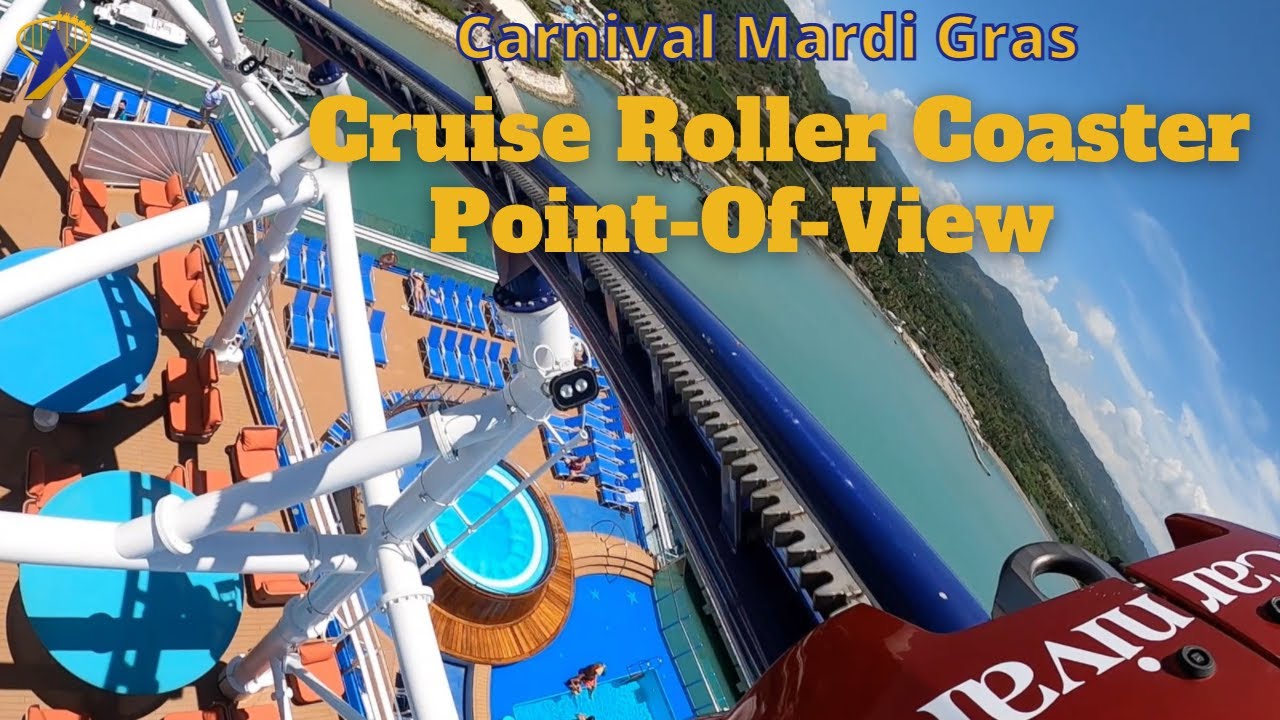 Bolt POV - First Roller Coaster on a Cruise Ship - Carnival Mardi Gras