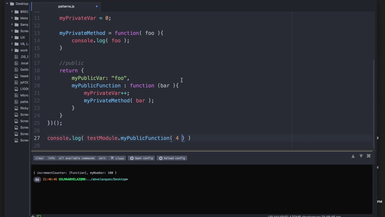 Design Patterns Javascript : Module Pattern (Revealing )