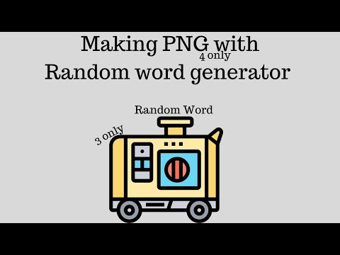 Making PNG (with random word generator)