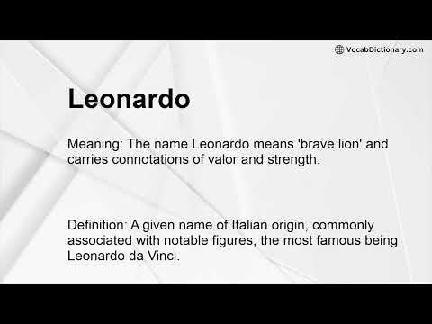 Leonardo Meaning