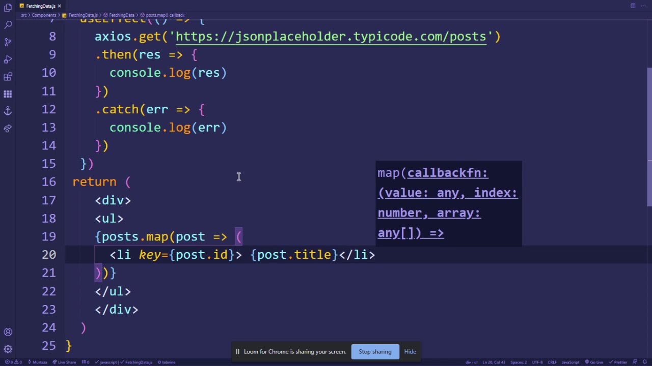 ReactJs Hooks, fetching data form an 