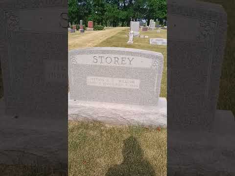 "Storey" family name gravestone in cemetery