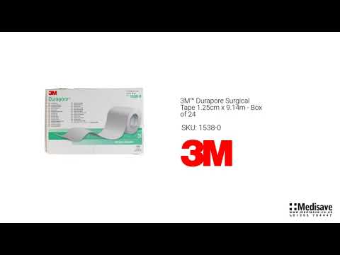 3M™ Durapore Surgical Tape 1 25cm x 9 14m Box of 24 1538 0