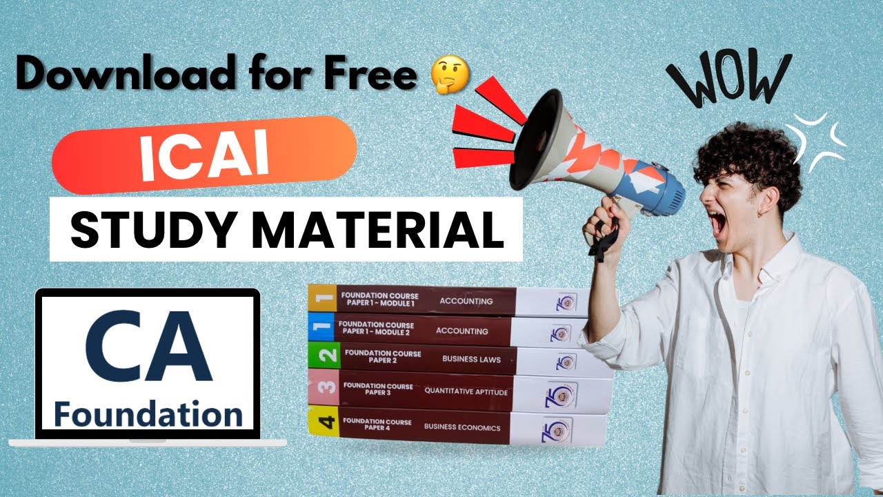 How to Download 🤔CA Foundation May 2025 Books for FREE from ICAI! 📚 | Step-by-Step Guide