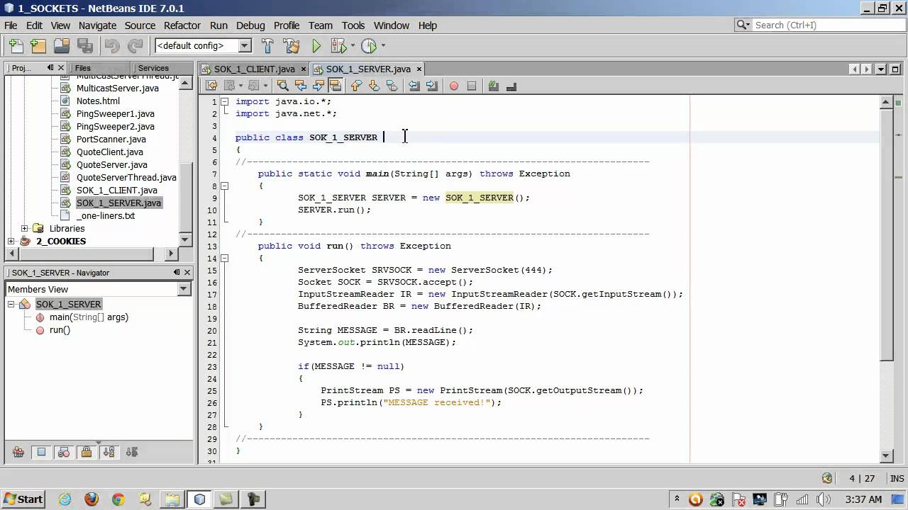Java - Sockets - Introduction - 1 of 3