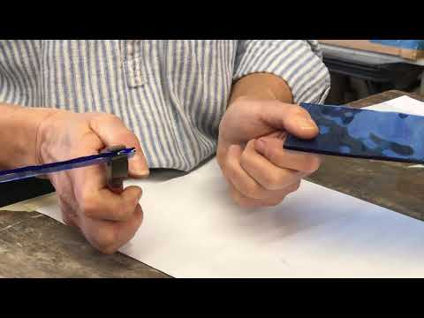 Intro to stained glass cutting 1 of 5: Straight lines and gentle waves