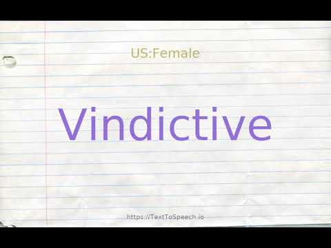 How to pronounce vindictive