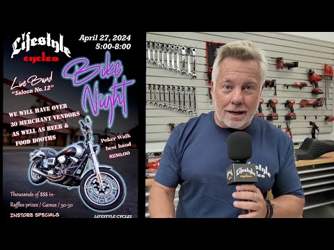 Lifestyles Cycles Bike Night Saturday, April 27th. Thousands of $$$ in Raffles prizes.