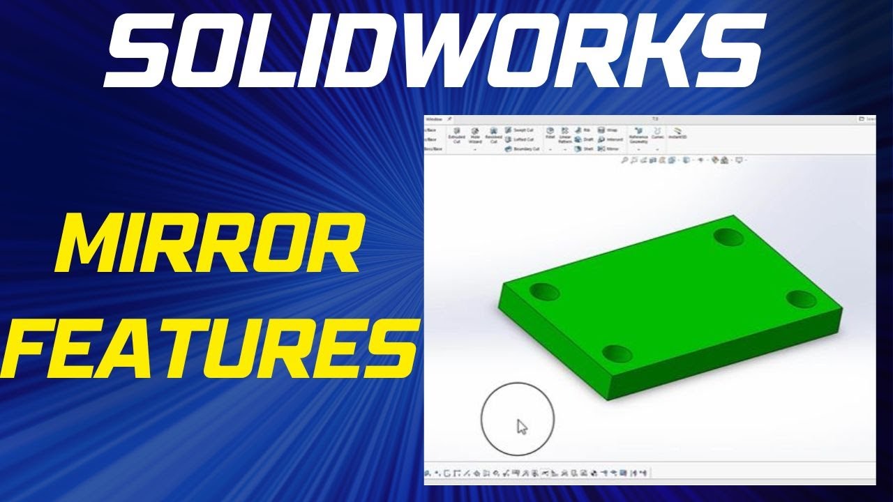 How to use SolidWorks Mirror Features - SolidWorks Beginner's Tutorial