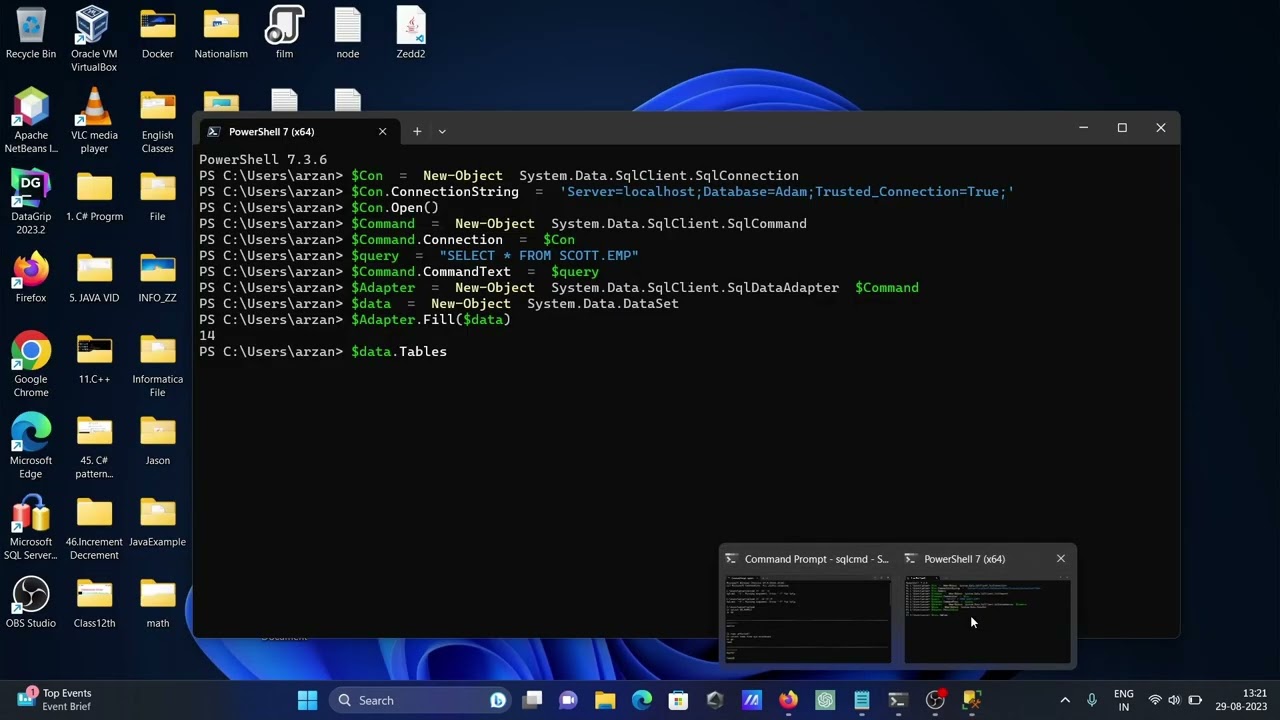 How to Connect SQL Server with Powershell