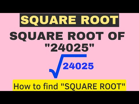 Square root | how to find square root | square root of 24025 #mathtricks #squareroot #maths