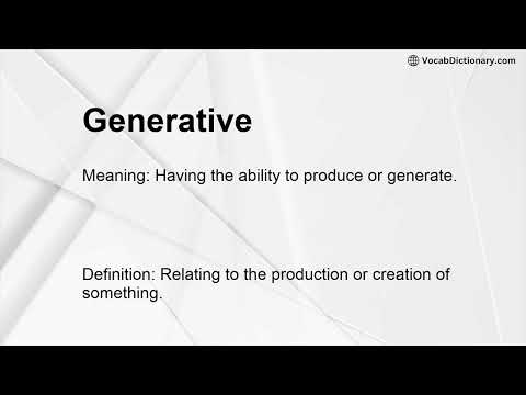 Generative Meaning