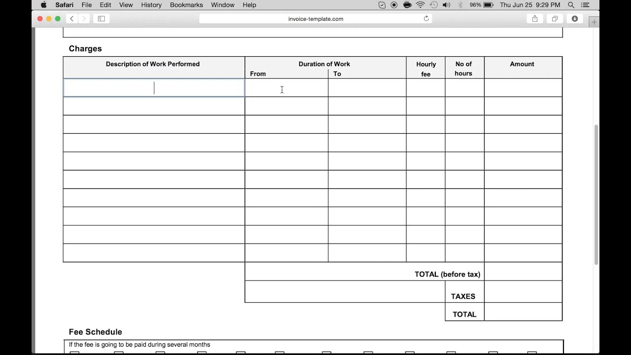 Make a Free Contractor Invoice | Excel | Word | PDF