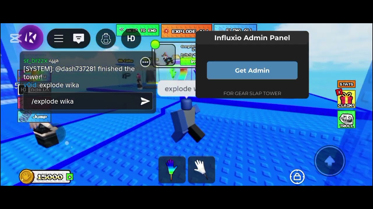 GET FREE ADMIN SCRIPT | GEAR SLAP TOWER
