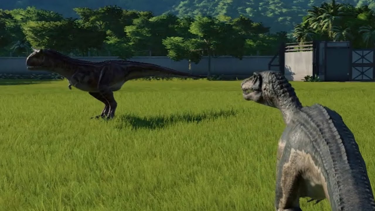 Carnotaurus VS Baryonyx - Jurassic World Evolution