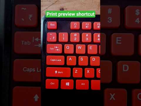 Print Preview shortcut keys/ MS word #shorts