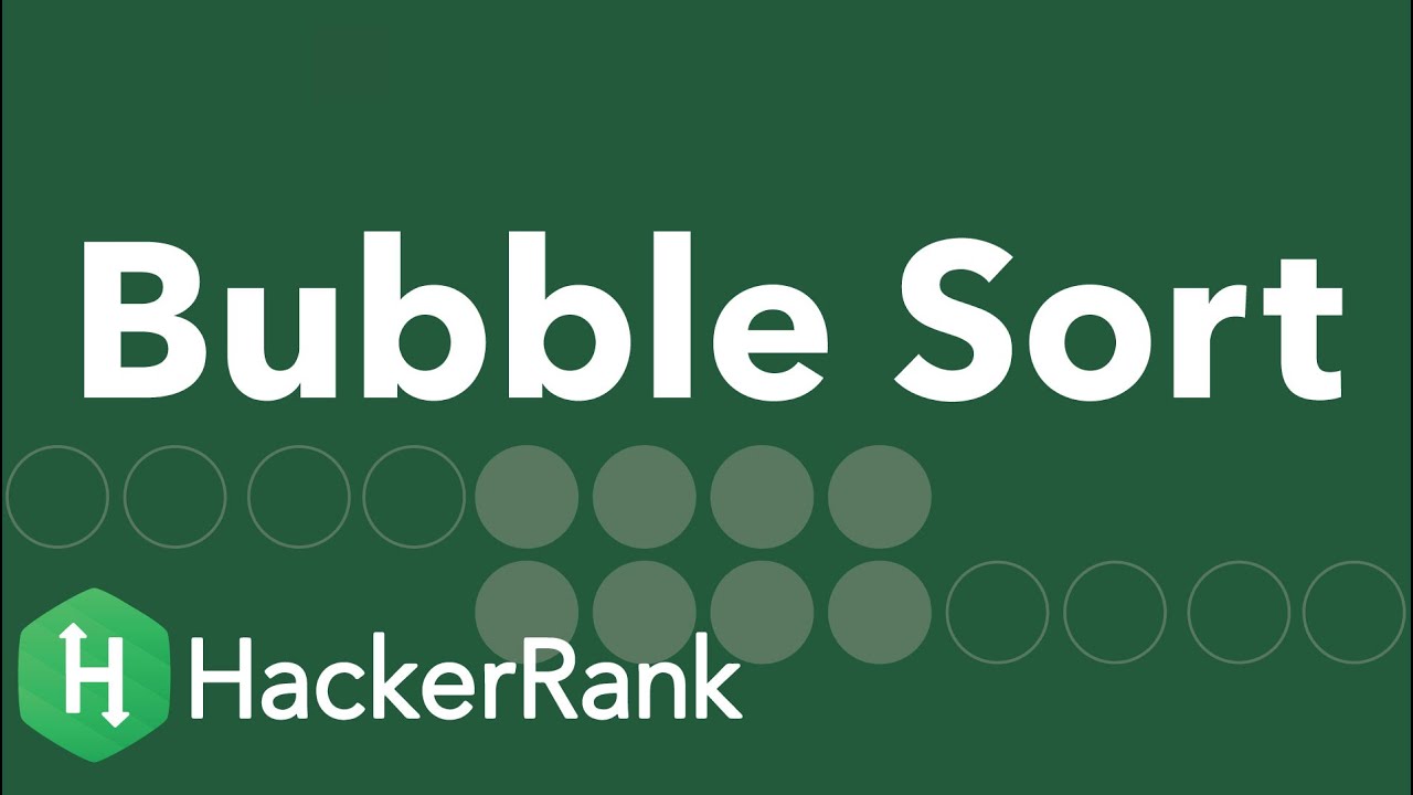 Algorithms: Bubble Sort