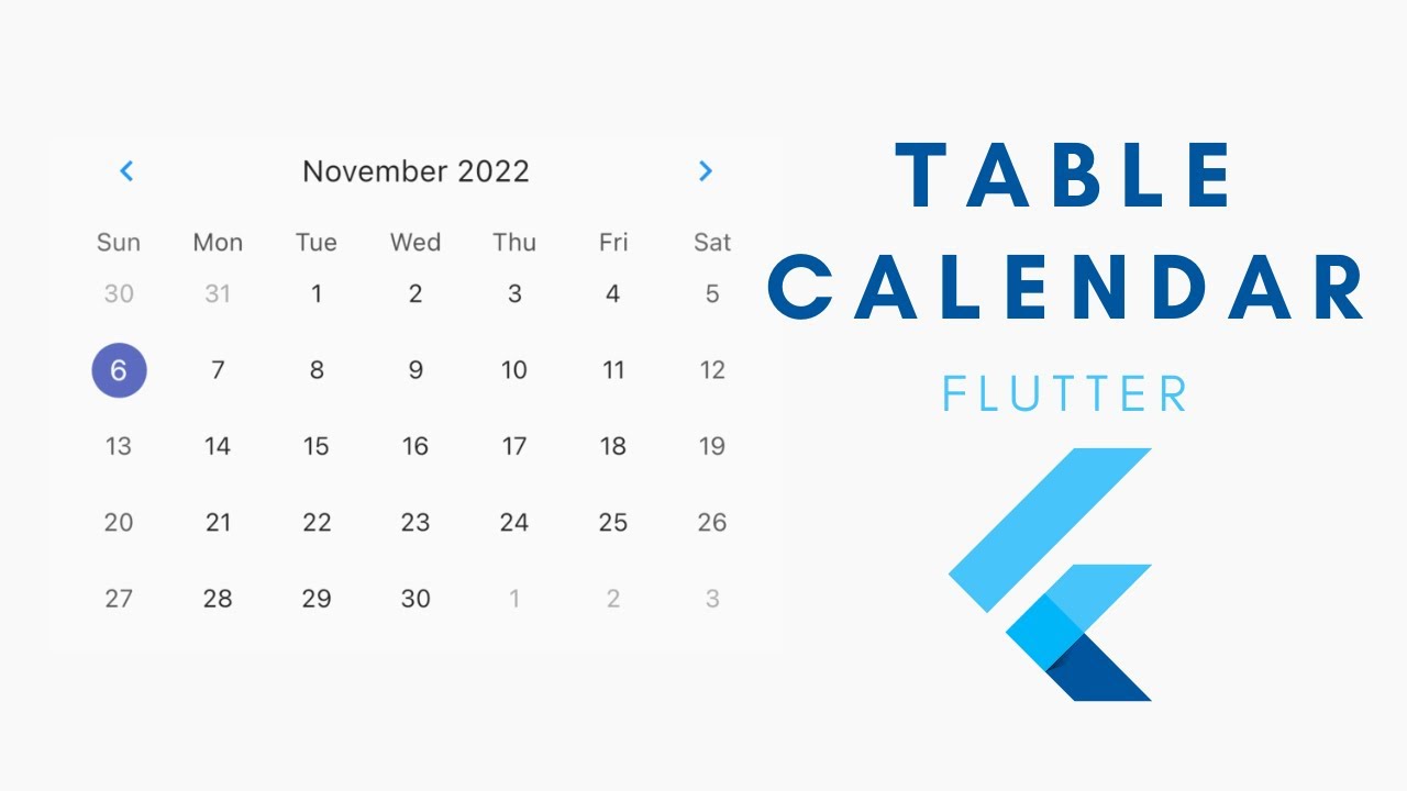 How To Create A Flutter Table Calendar In Just 5 Minutes!