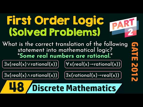 Learn First Order Logic Solved Problems Part 2 - Mind Luster