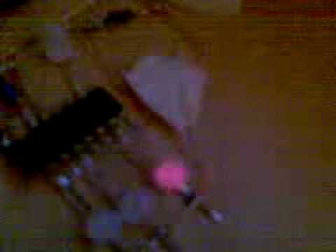 CD4017BE decade counter driving 4x green LEDs. No proper clock oscillator!
