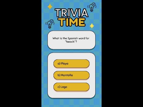 What Is the Spanish Word for 'Beach'? 🏖️ | English-Spanish Translation Trivia Shorts