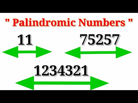 Palindrome Number;What is palindrome Number?; Palindrome with examples;
