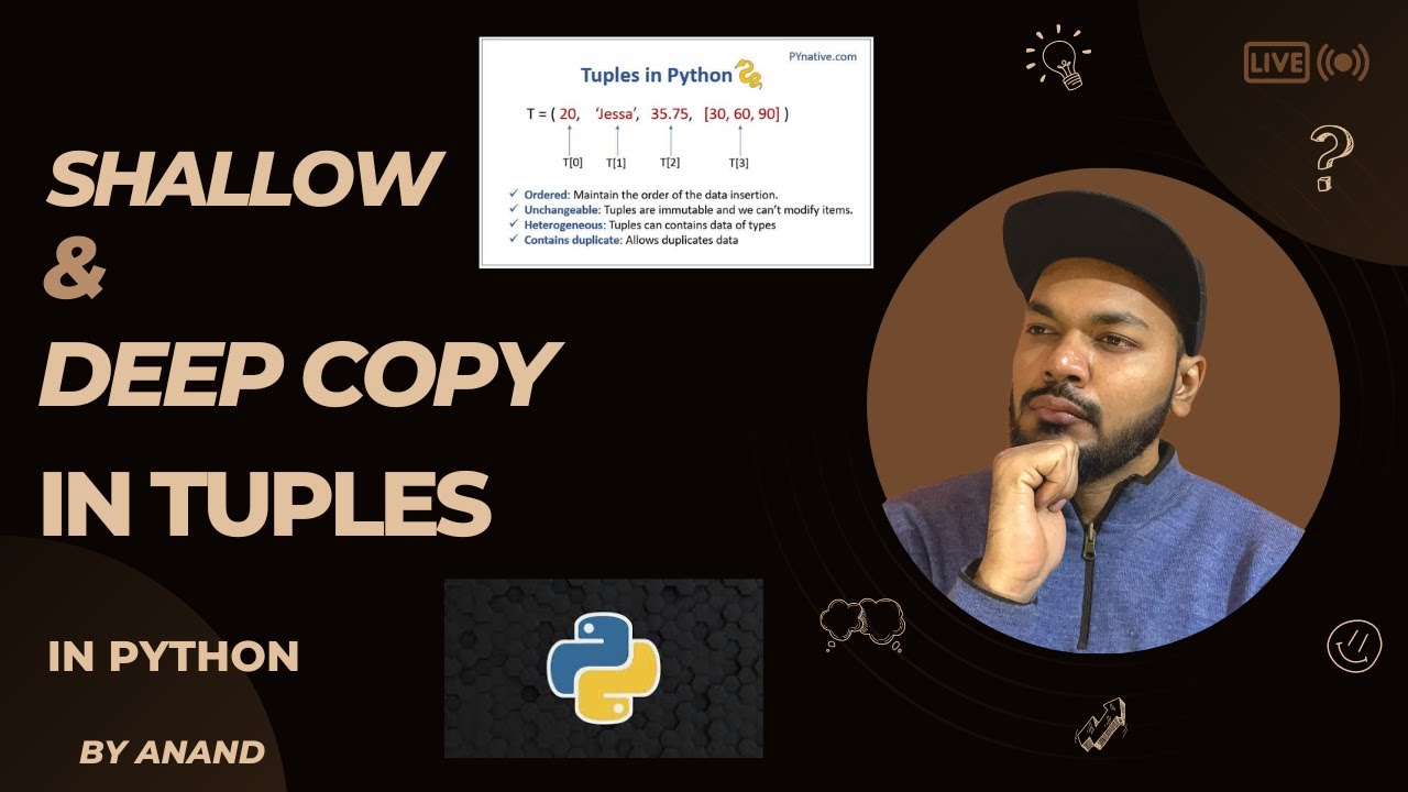 Shallow and deep copies in tuples in python #tuples #shallowcopy #deepcopy #python