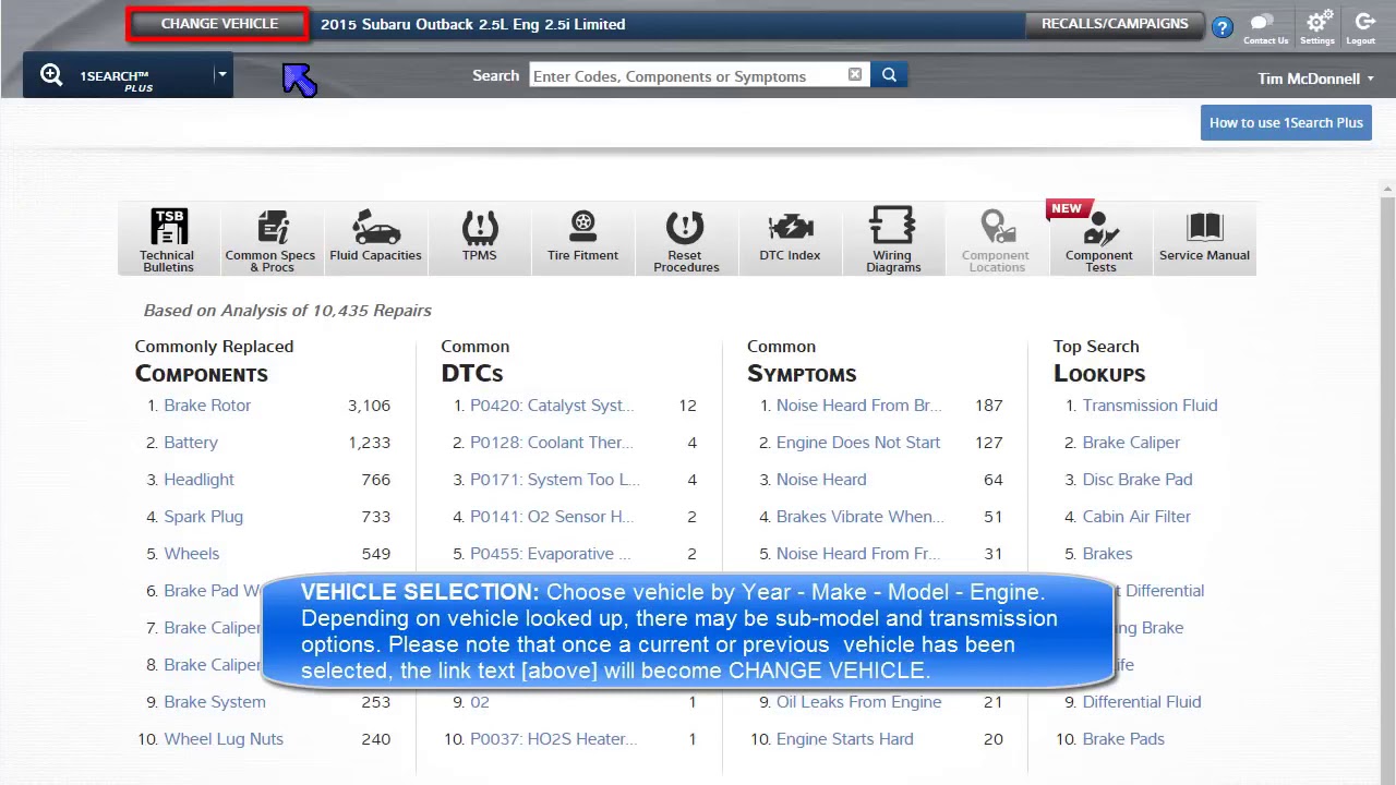 ProDemand Vehicle Selection + Recalls
