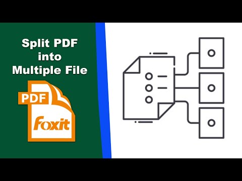 How to split a single pdf file into multiple files in Foxit PDF Editor